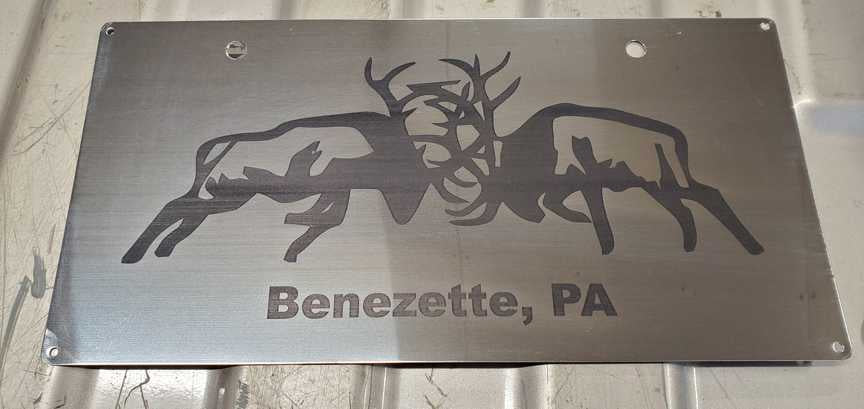 Polished SS License Plates – Elk County Laser