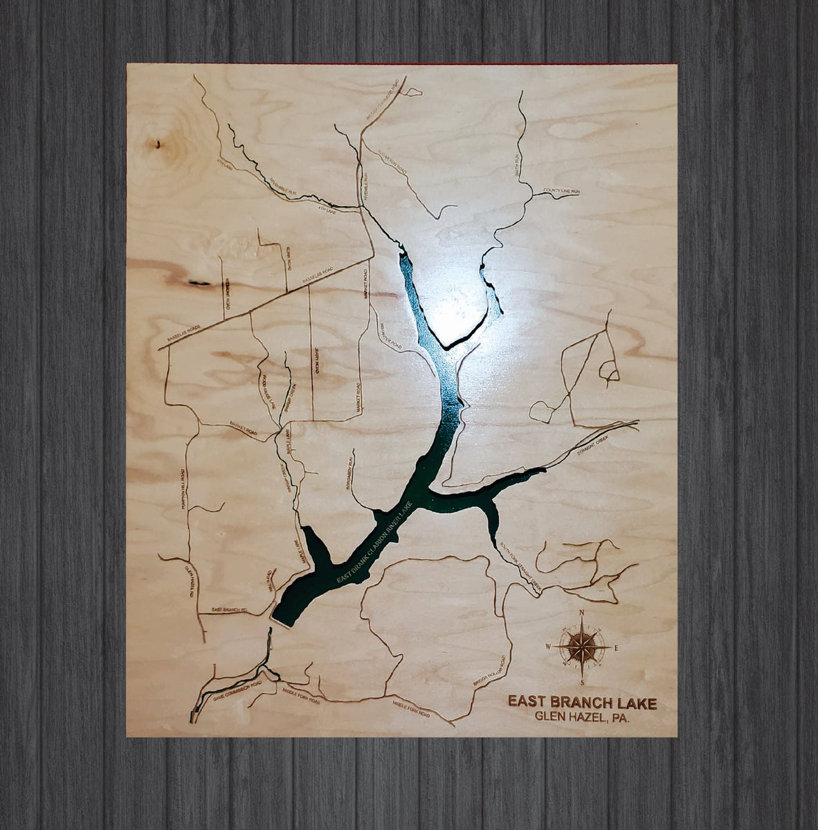 Engraved Maps – Elk County Laser